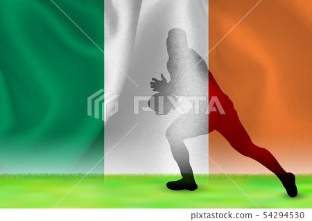 Ireland flag rugby background - Stock Illustration [54294530] - PIXTA
