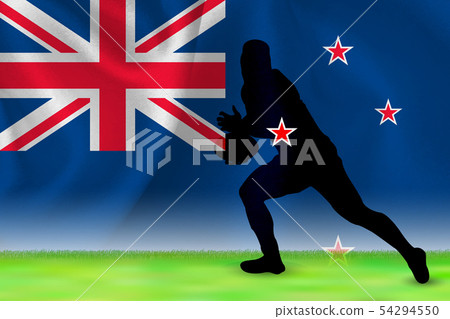 New zealand flag rugby background - Stock Illustration [54294550] - PIXTA