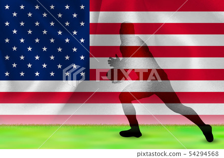 Usa flag rugby background - Stock Illustration [54294568] - PIXTA