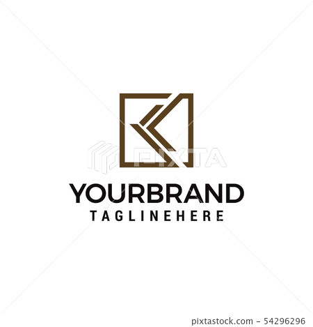 letter k logo square template design - Stock Illustration [54296296 ...