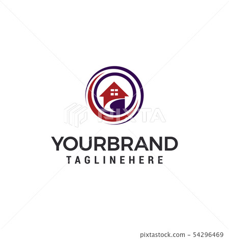 House circle Logo Template vector illustration - Stock Illustration ...