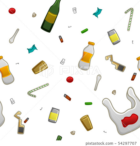 Trash pattern - Stock Illustration [54297707] - PIXTA