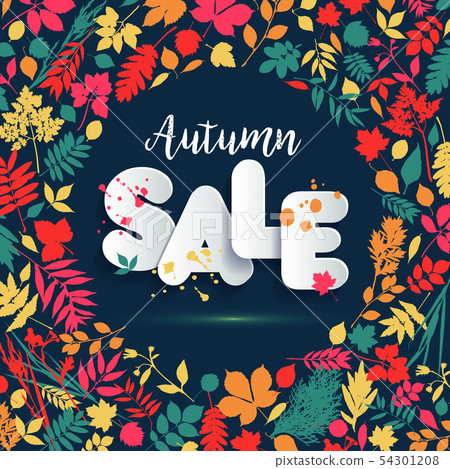 Text Sale in paper style on multicolor background - Stock Illustration ...