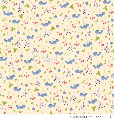 Mix wild berry seamless pattern vector background - Stock Illustration ...