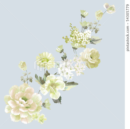 Seishin flower arrangement, flower arrangement,... - Stock Illustration ...
