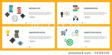 Message app, communication, innovation digital and - Stock Illustration ...
