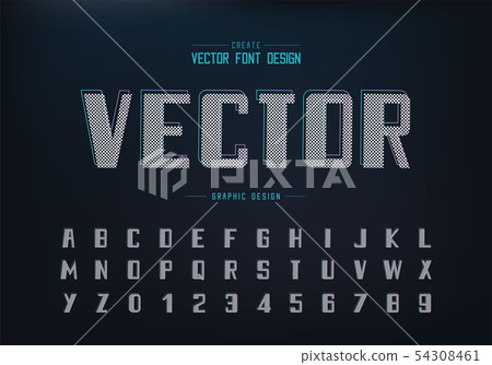 Pixel bold font and alphabet vector, typeface - Stock Illustration ...