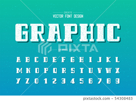 Texture Bold Font and alphabet vector, Script - Stock Illustration ...