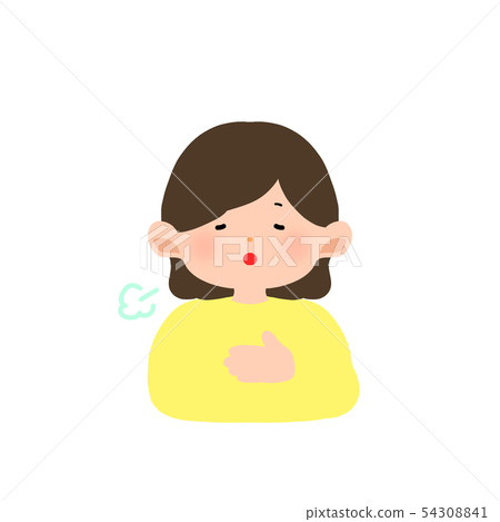 A girl who feels relieved - Stock Illustration [54308841] - PIXTA
