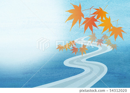 Autumn leaves water surface light - Stock Illustration [54312020] - PIXTA