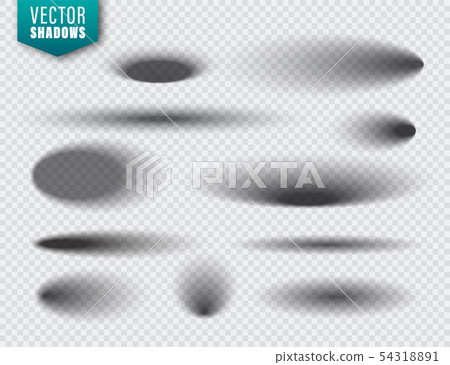 Vector shadows set on transparent background.... - Stock Illustration ...
