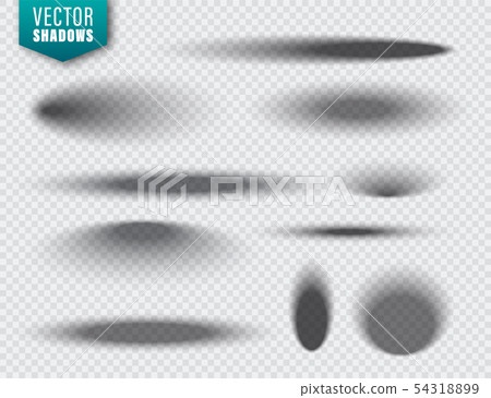Vector shadows set on transparent background.... - Stock Illustration ...
