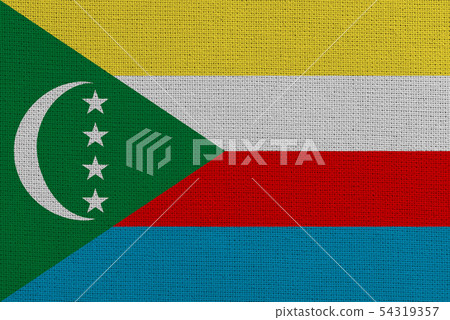 Comoros fabric flag - Stock Illustration [54319357] - PIXTA