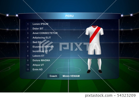 Football scoreboard broadcast graphic template - Stock Illustration ...