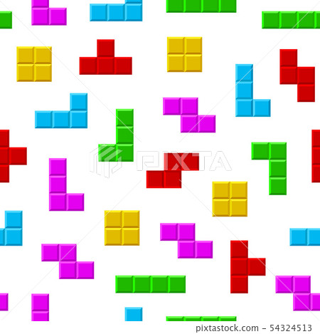 Old Video Game Square Seamless Pattern... - Stock Illustration ...