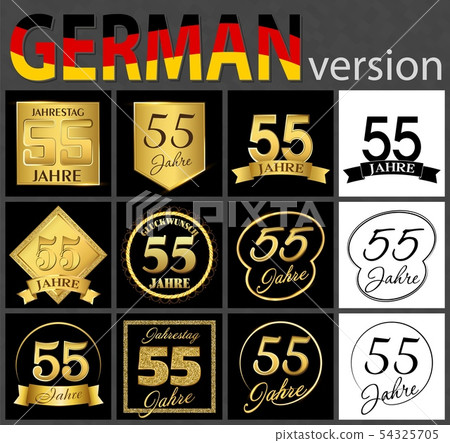 German set of number 55 templates - Stock Illustration [54325705] - PIXTA