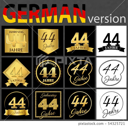 German set of number 44 templates-插圖素材 [54325721] - PIXTA圖庫