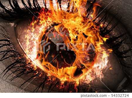 Eyes of flame - Stock Illustration [54332724] - PIXTA