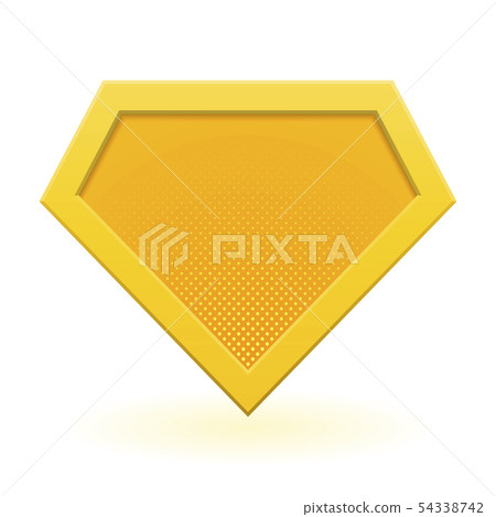 Yellow superhero logo template. - Stock Illustration [54338742] - PIXTA