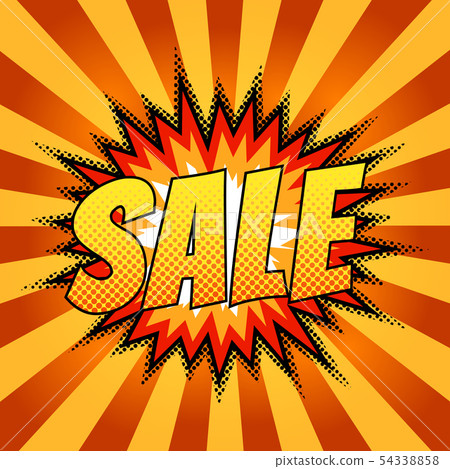 Comic sale background - Stock Illustration [54338858] - PIXTA