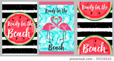 Beach towels design template. Vector Illustration - Stock Illustration ...