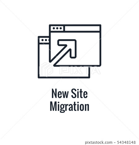 Website Update Icon - with arrows thin line - - Stock Illustration ...
