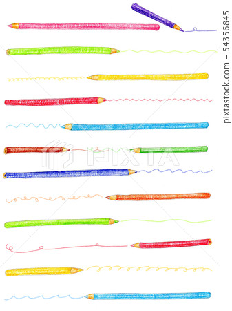 Color pencil stationery writing instrument - Stock Illustration ...