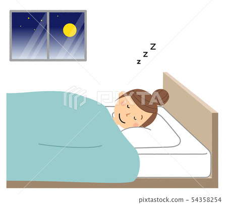 Young woman mom deep sleep - Stock Illustration [54358254] - PIXTA