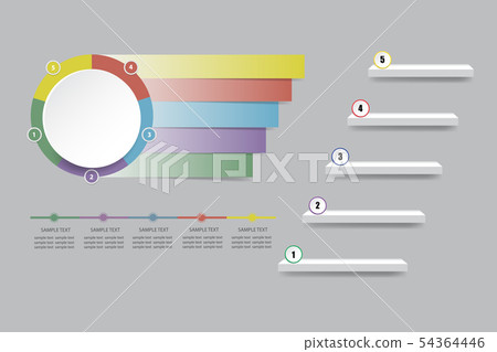 Blank infographic of white circle with color - Stock Illustration ...