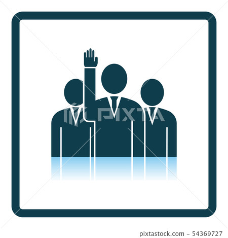 Voting Man With Men Behind Icon-插圖素材 [54369727] - PIXTA圖庫
