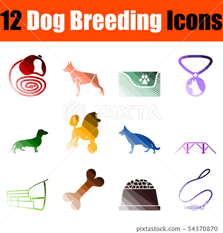 Dog Breeding Icon Set - Stock Illustration [54370870] - PIXTA