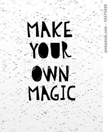 Hand drawn calligraphy lettering make your own - Stock Illustration ...