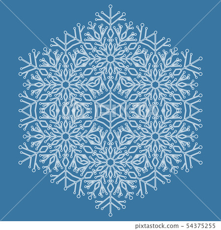 Pretty Round Snowflake - Stock Illustration [54375255] - PIXTA
