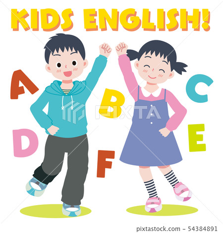 Illustration of a child's English class - Stock Illustration [54384891 ...