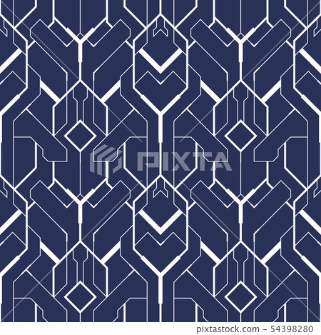 Abstract vector seamless pattern with lines. - Stock Illustration ...