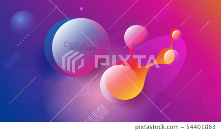 Minimal abstract 3d shape fluid composition - Stock Illustration ...