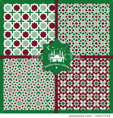 Seamless Islamic color patterns set - Stock Illustration [54427476] - PIXTA