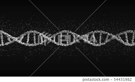 Gray DNA molecule model, 3D rendering - Stock Illustration [54431982 ...