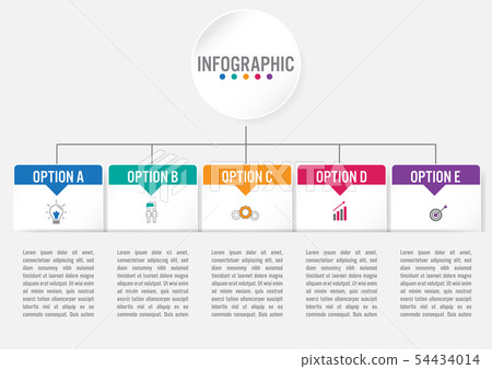Business infographic template with rectangular - Stock Illustration ...
