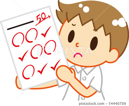 Student boy who was 50 points - Stock Illustration [54440789] - PIXTA