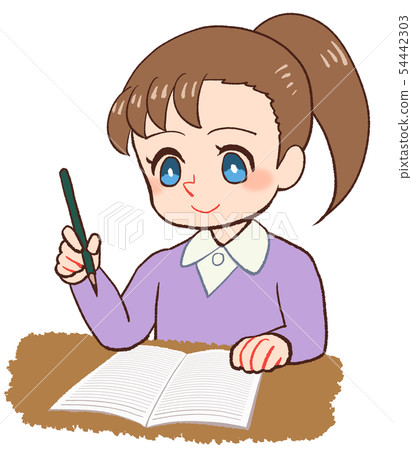 Children taking notes - Stock Illustration [54442303] - PIXTA