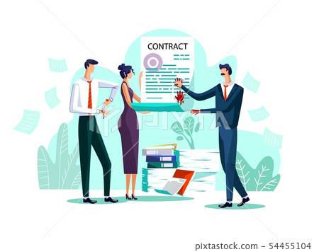 Contract conclusion concept vector illustration-插圖素材 [54455104] - PIXTA圖庫