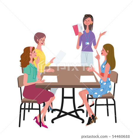 Women's illustration to discuss - Stock Illustration [54460688] - PIXTA