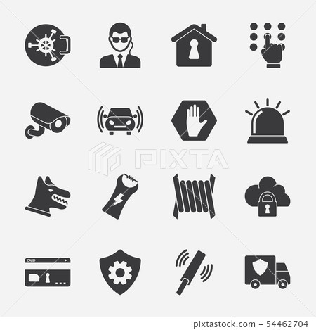 Security silhouette icon - Stock Illustration [54462704] - PIXTA