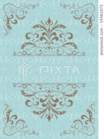 Elegant frame _ light blue _ vertical - Stock Illustration [54462873 ...