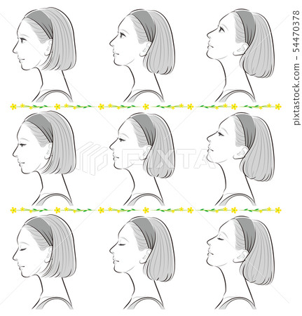Facial expression illustration of a profile of... - Stock Illustration ...