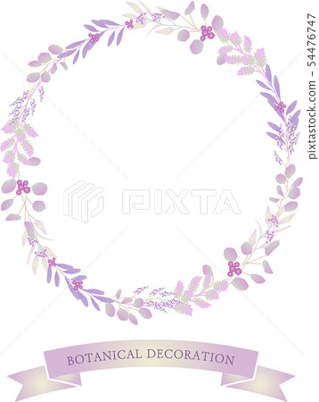 Botanical wreath frame illustration plant... - Stock Illustration ...