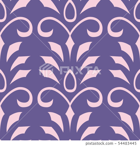 Violet-pink abstract floral seamless pattern.-插圖素材 [54483445] - PIXTA圖庫