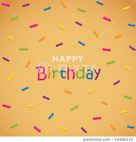 happy birthday greeting card with colorful... - Stock Illustration ...