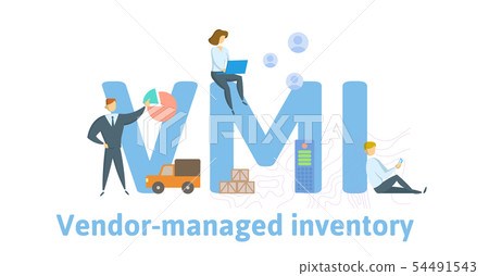 VMI, Vendor Managed Inventory. Concept with... - Stock Illustration ...